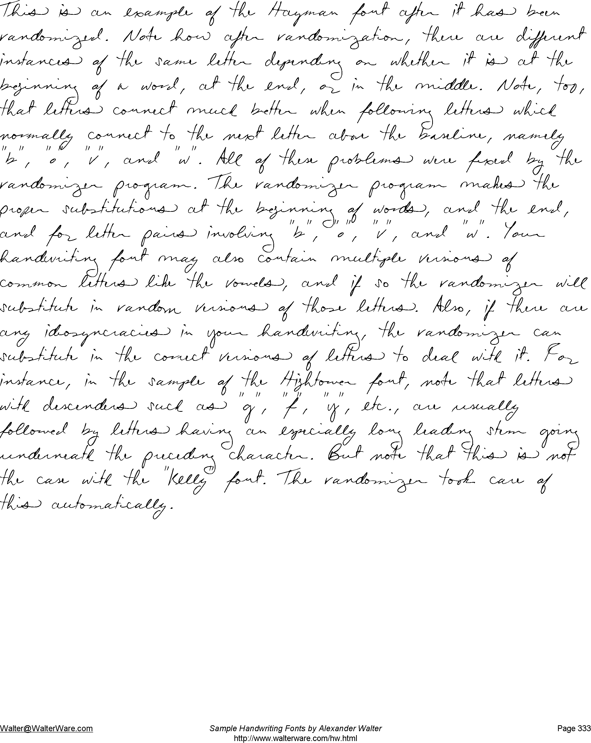 Handwriting Font Samples