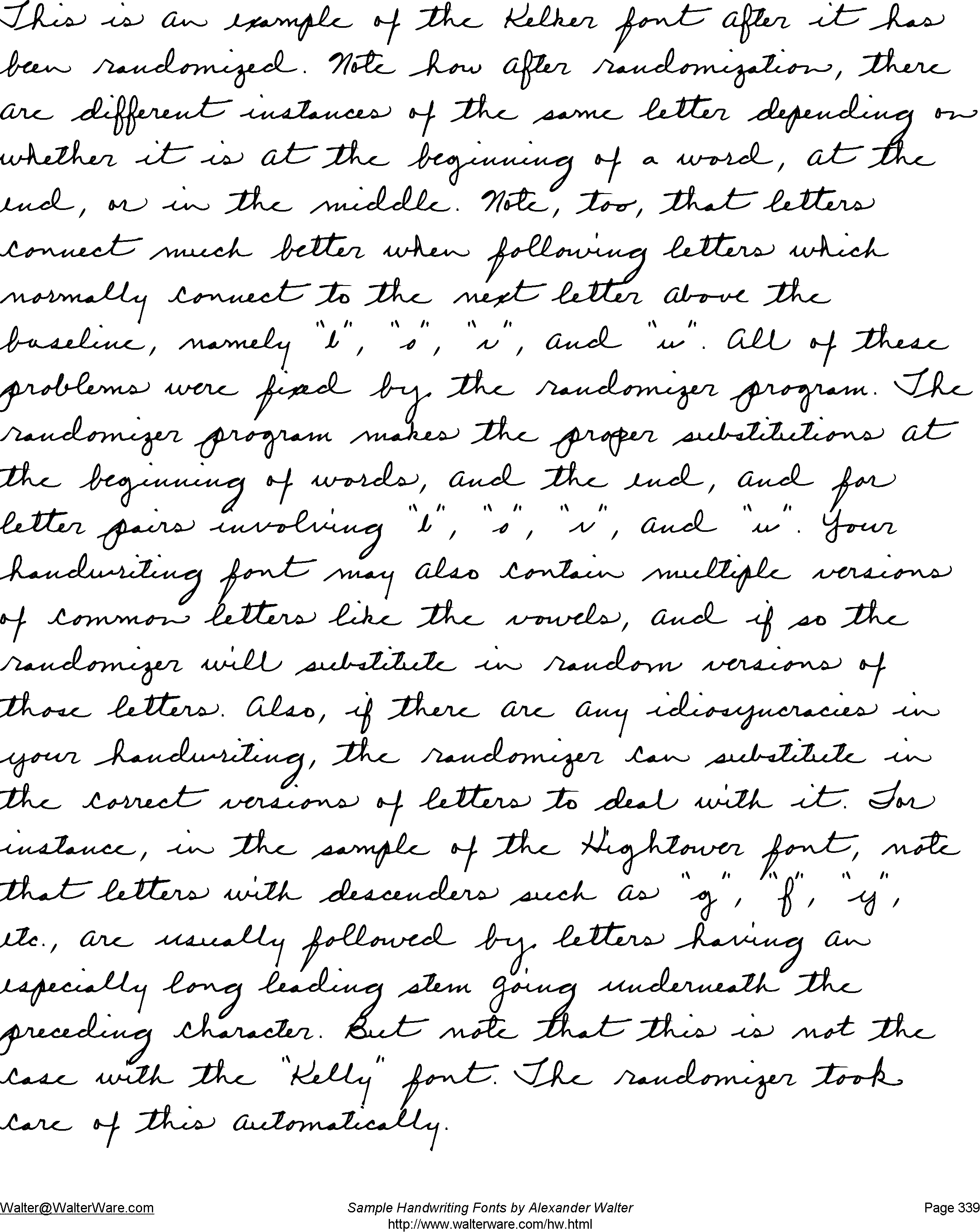 Handwriting Font Samples