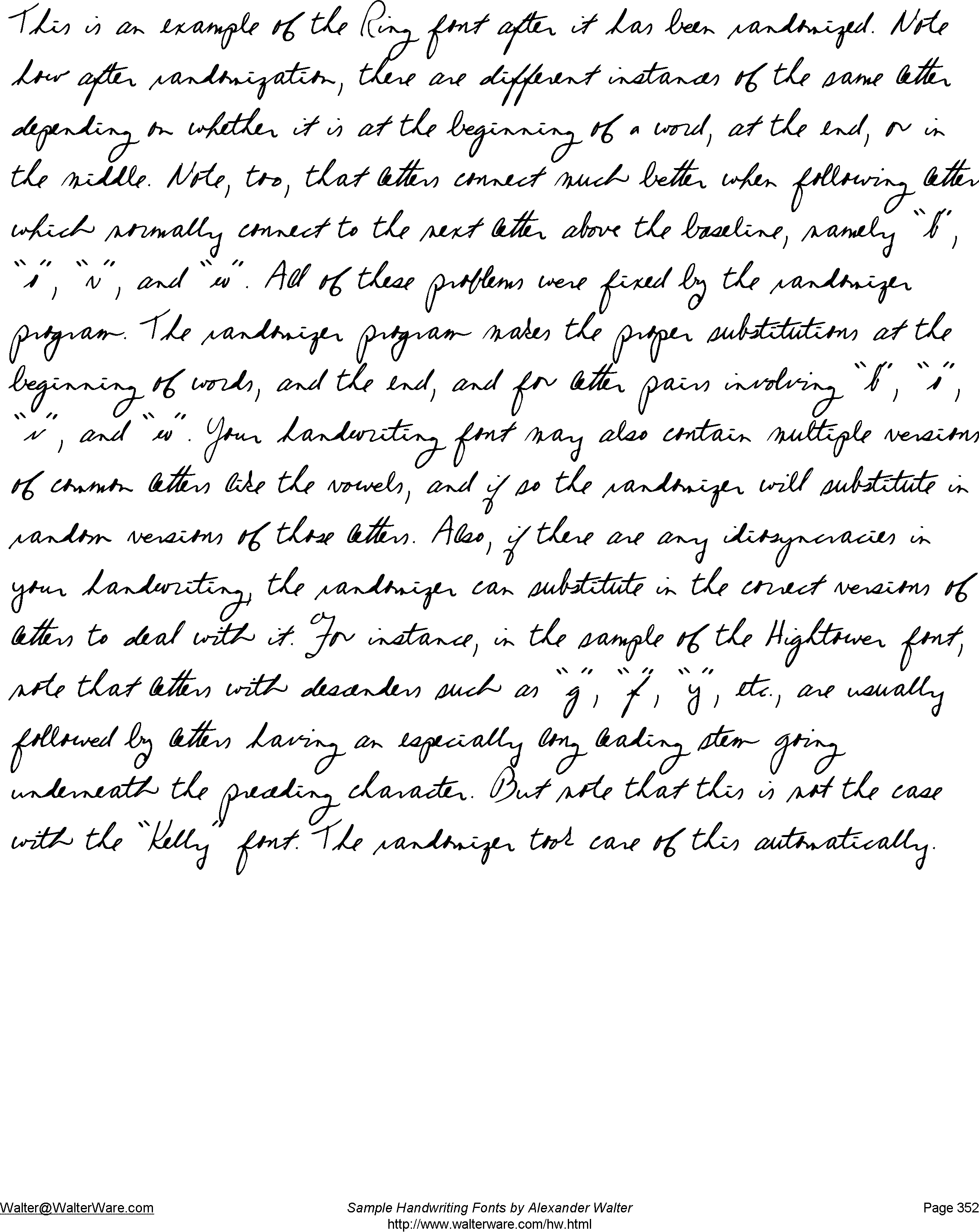 Handwriting Font Samples