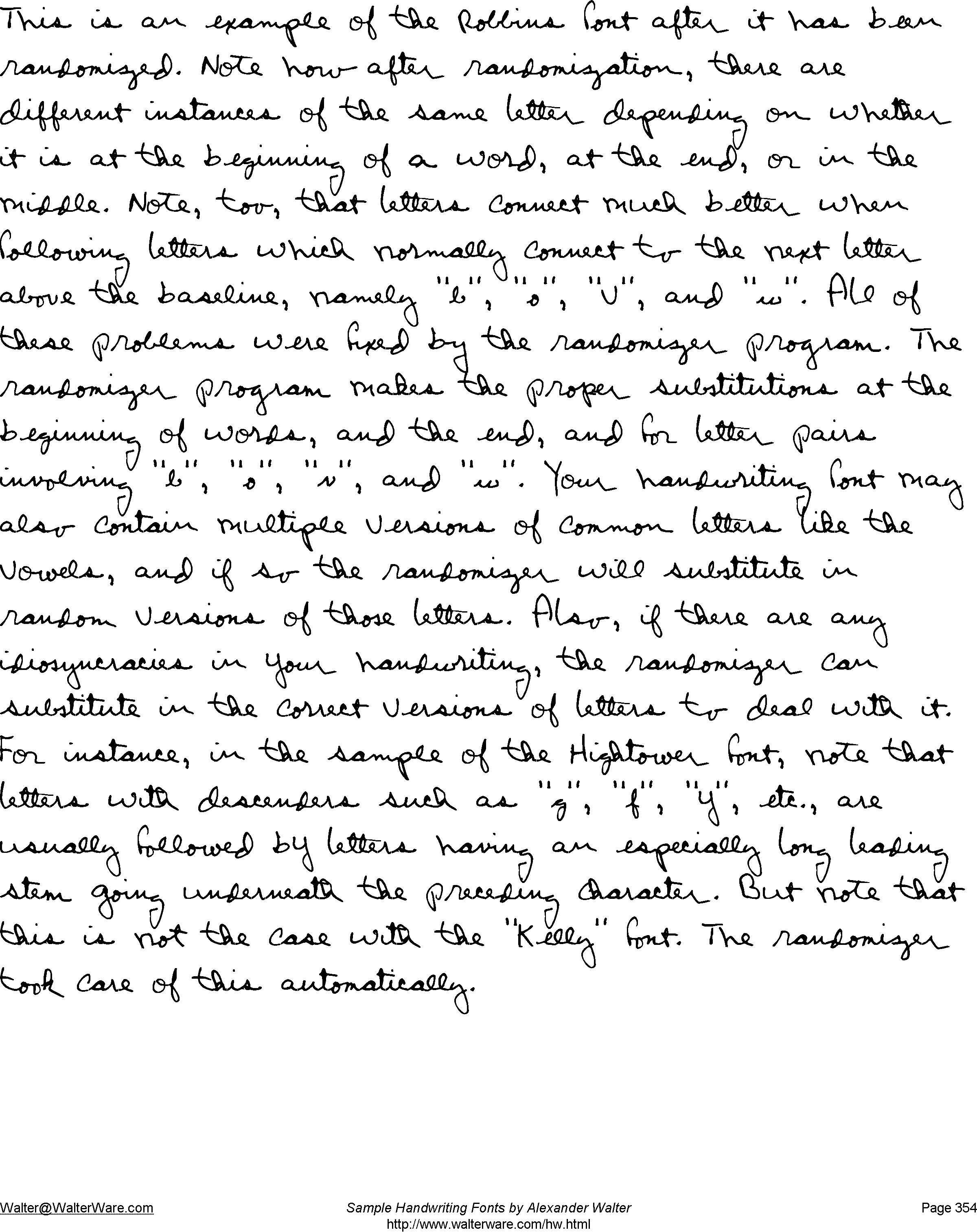 Handwriting Font Samples