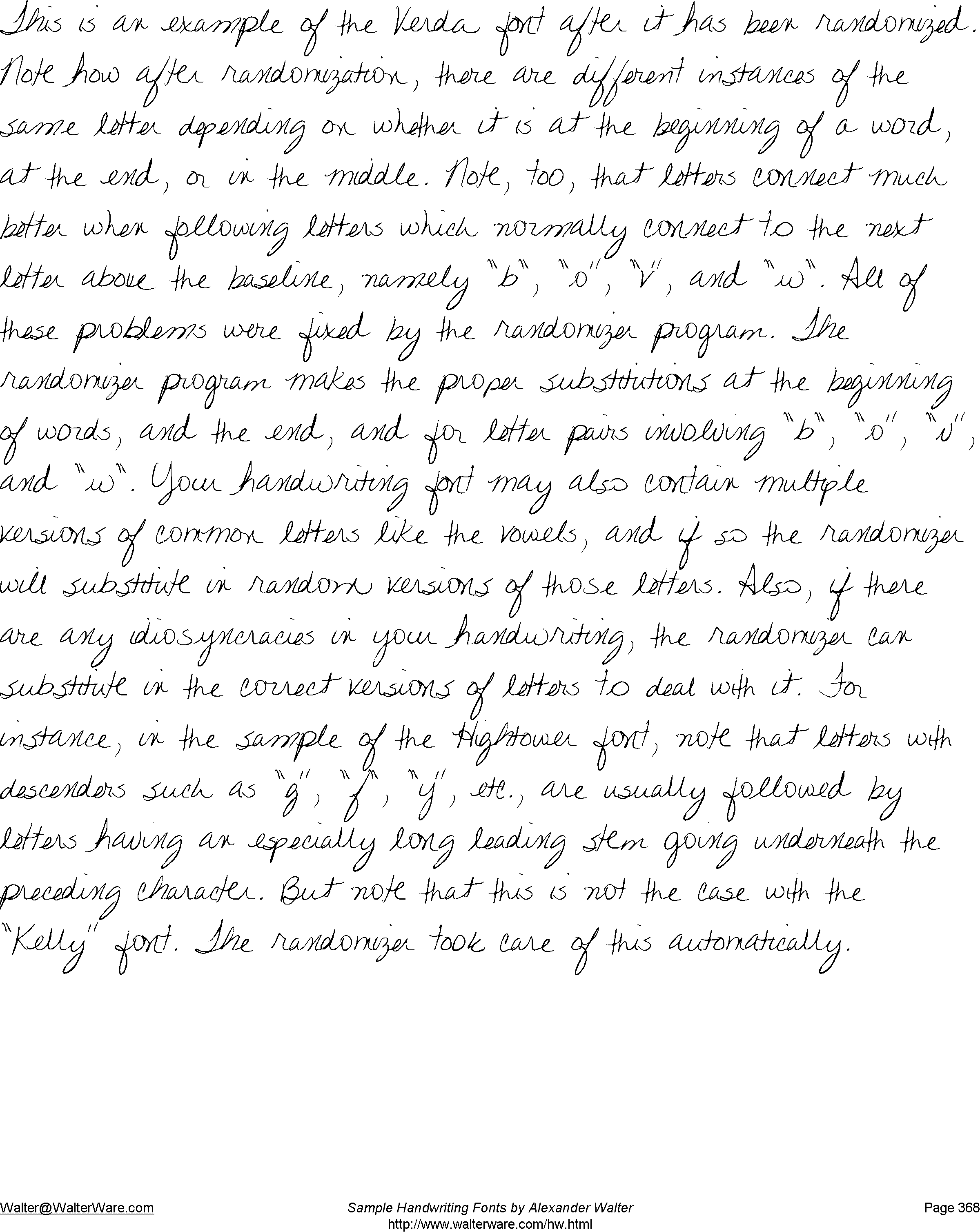 Handwriting Font Samples