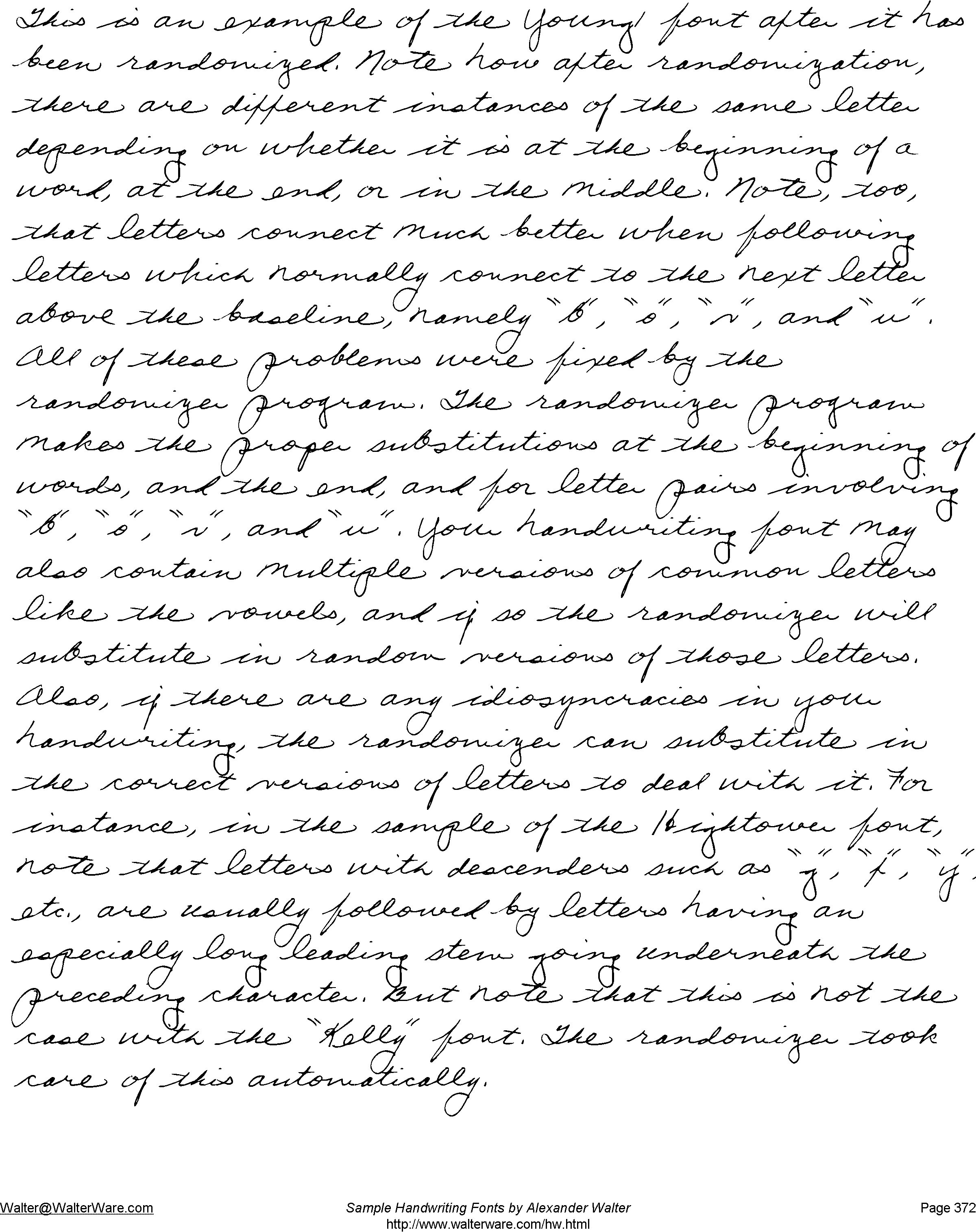 Handwriting Font Samples