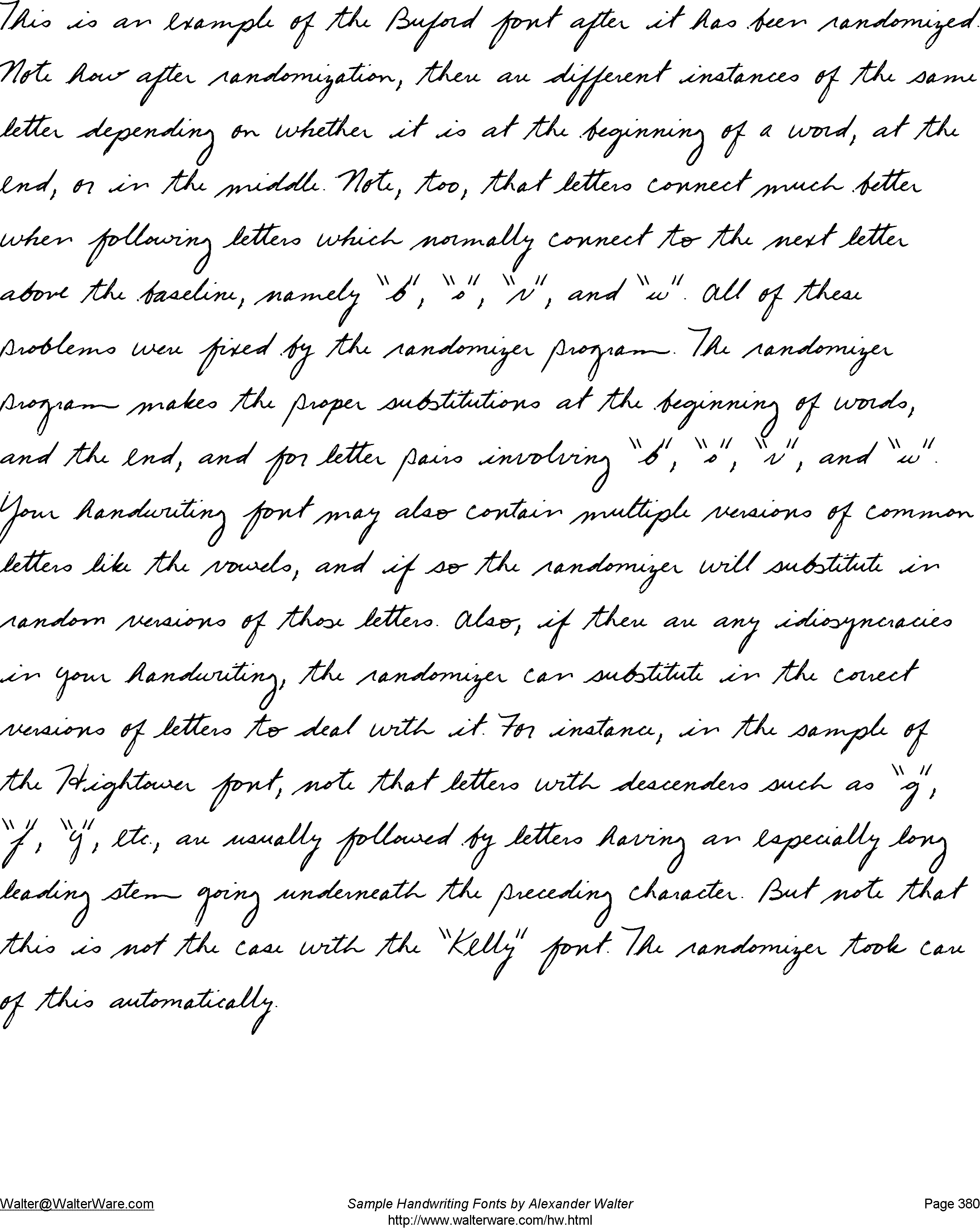 Handwriting Font Samples