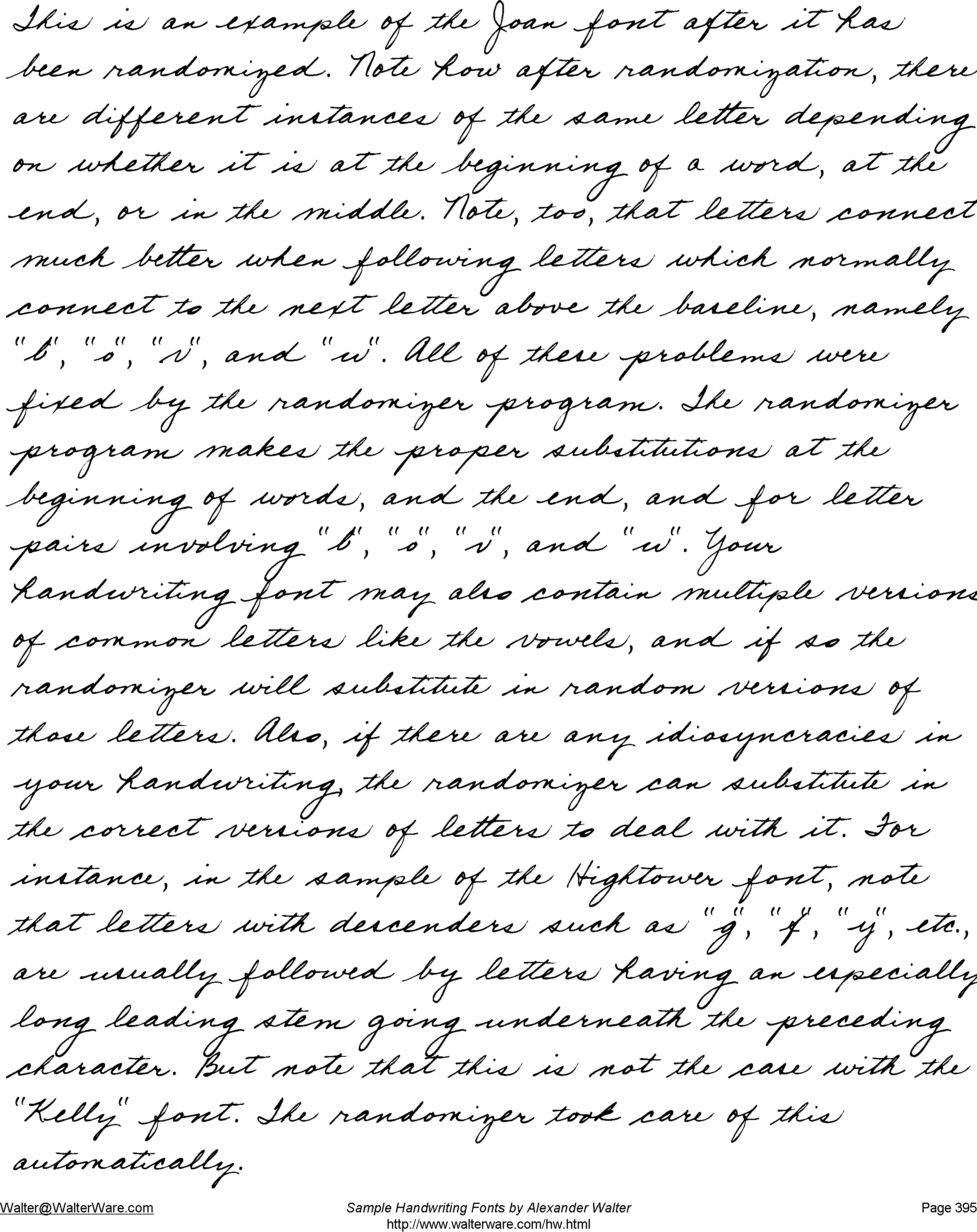 Handwriting Font Samples