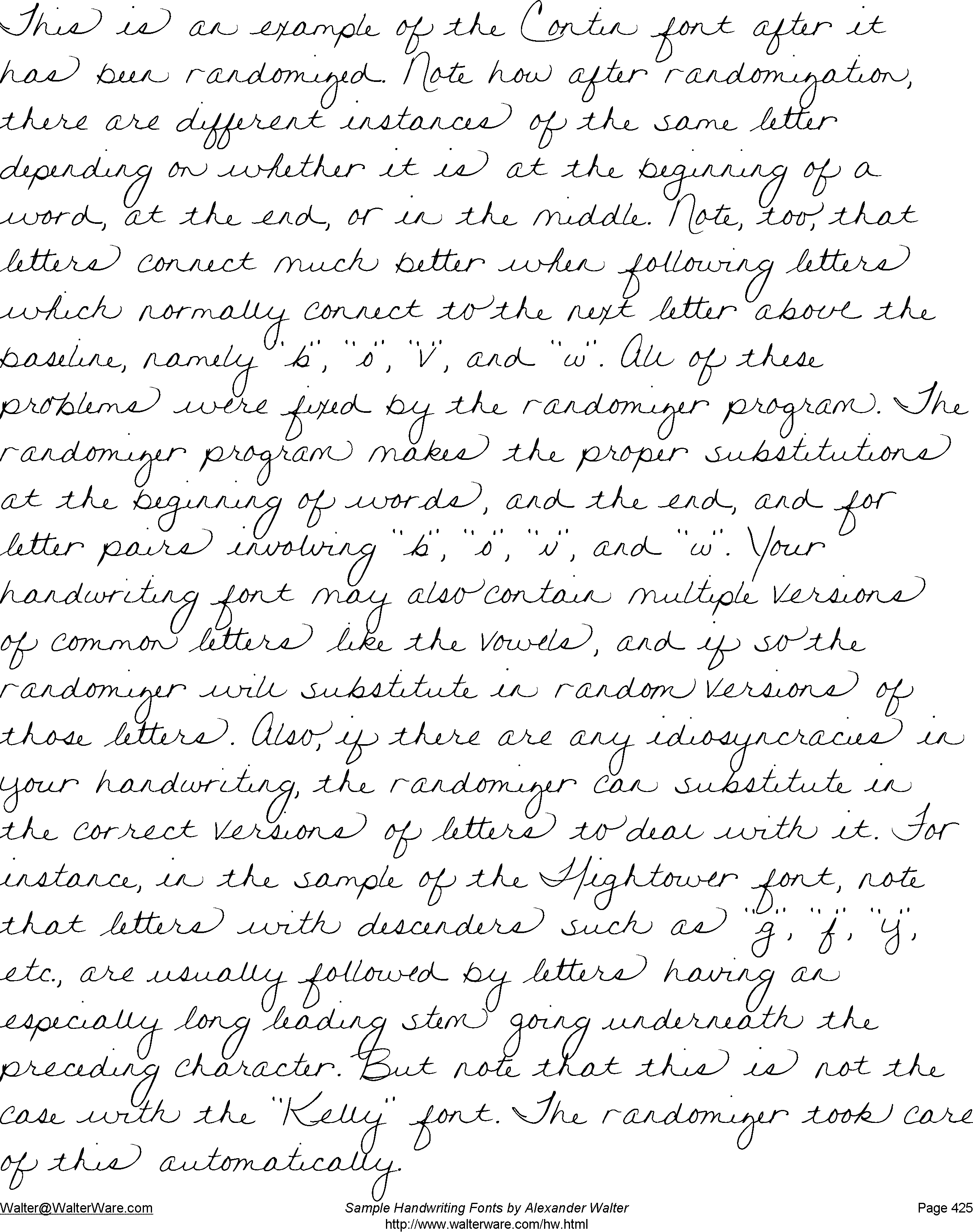 Handwriting Font Samples