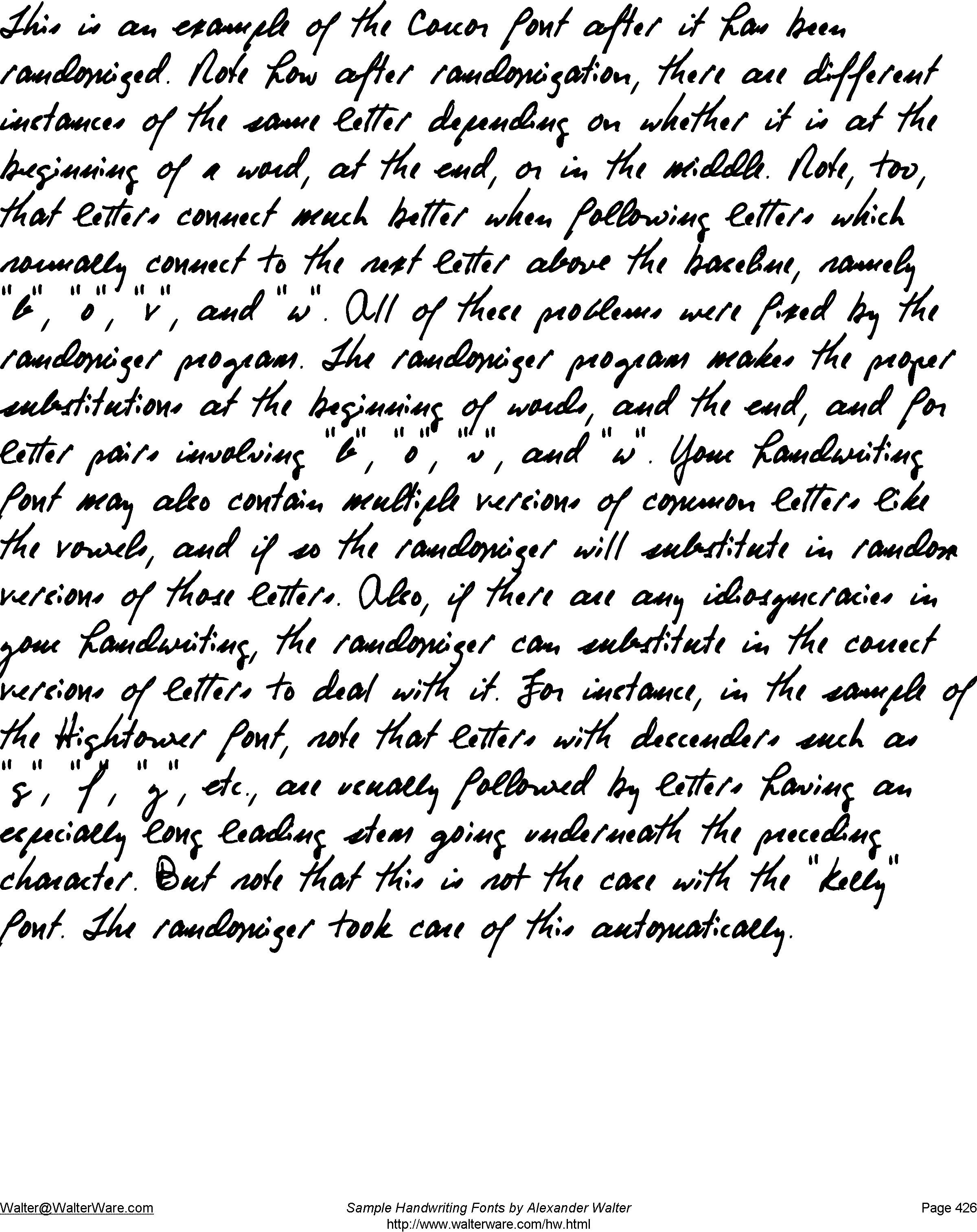 Handwriting Font Samples