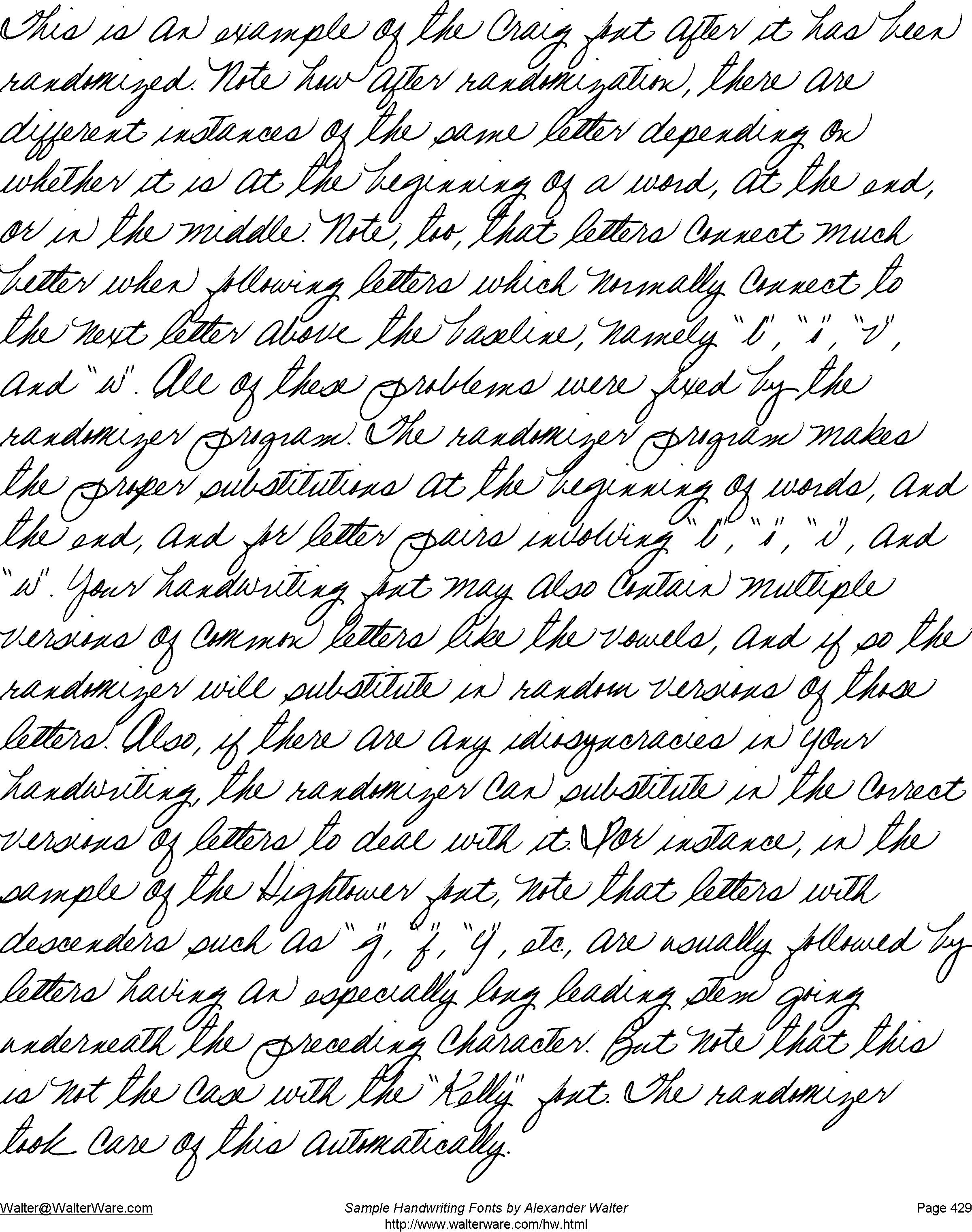 Handwriting Font Samples