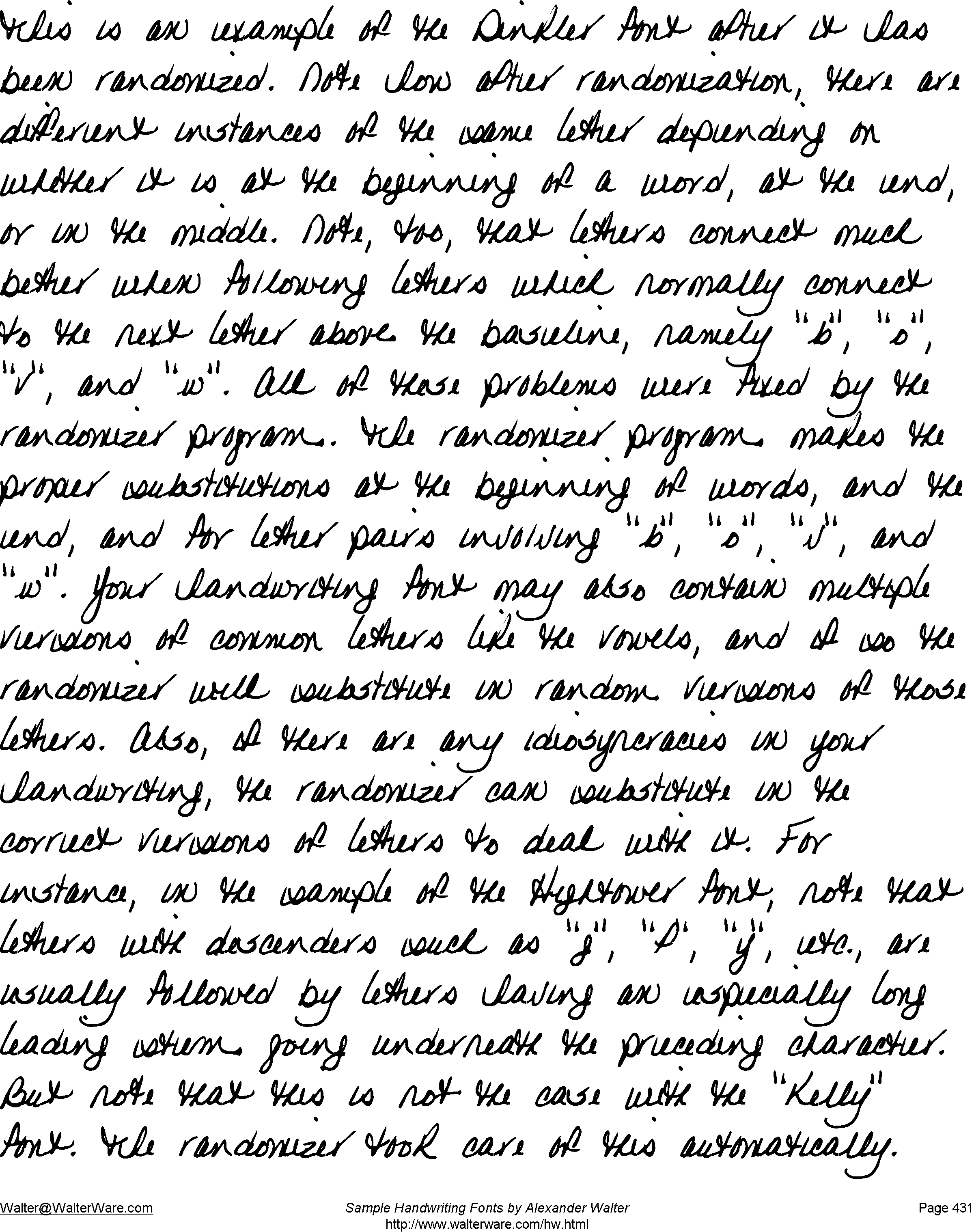 Handwriting Font Samples