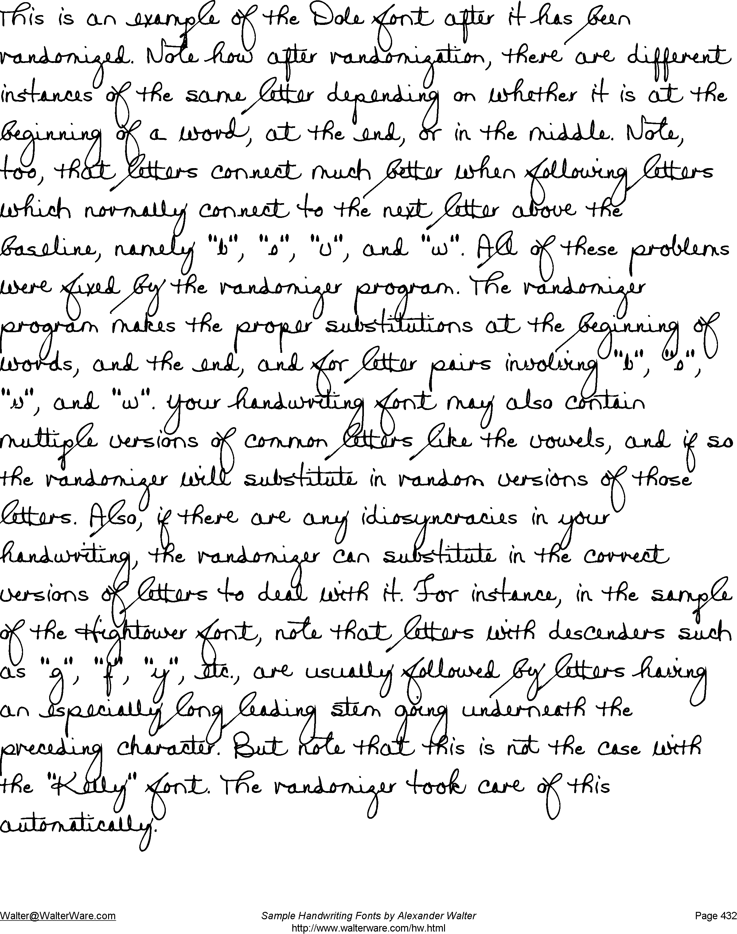 Handwriting Font Samples