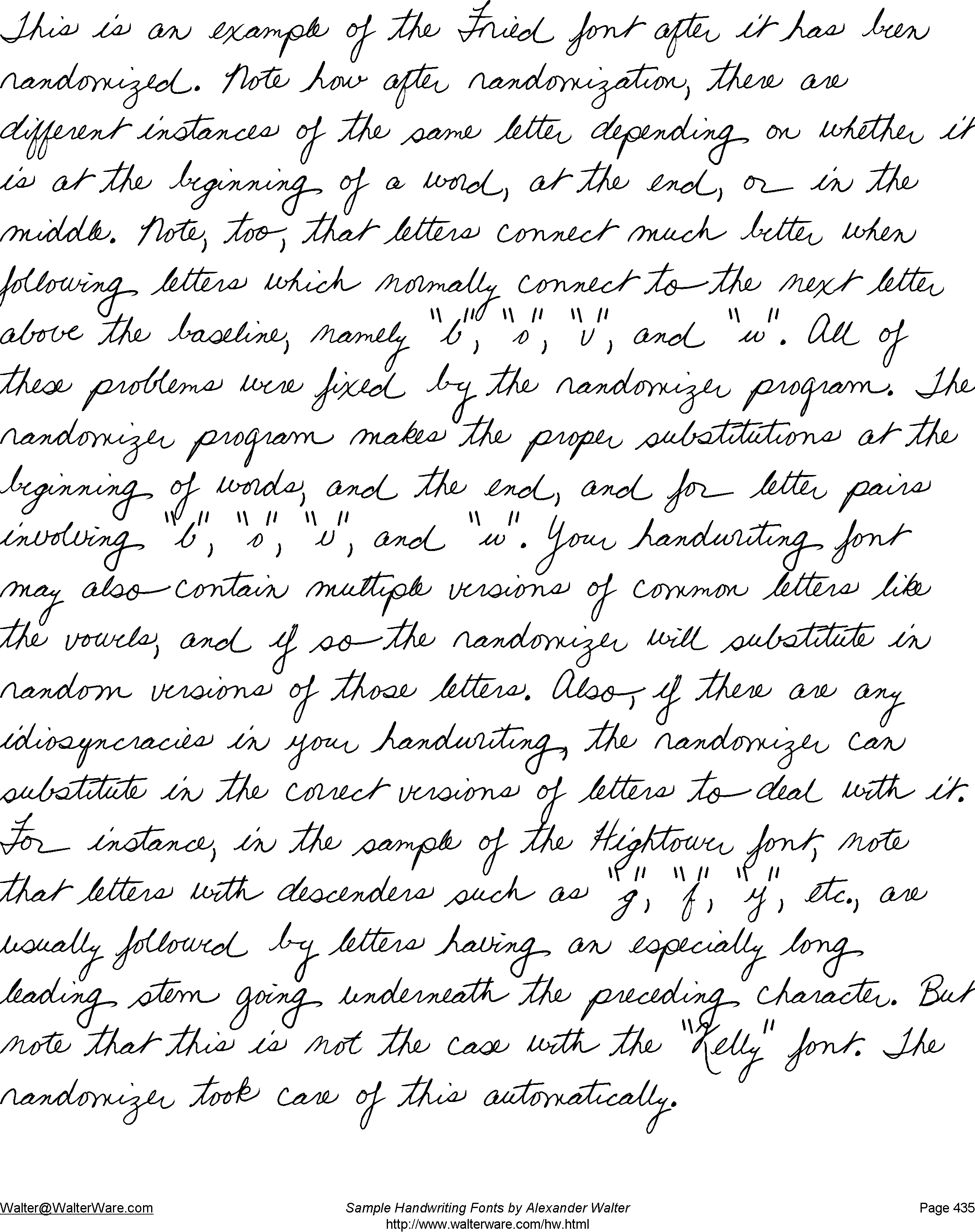 Handwriting Font Samples