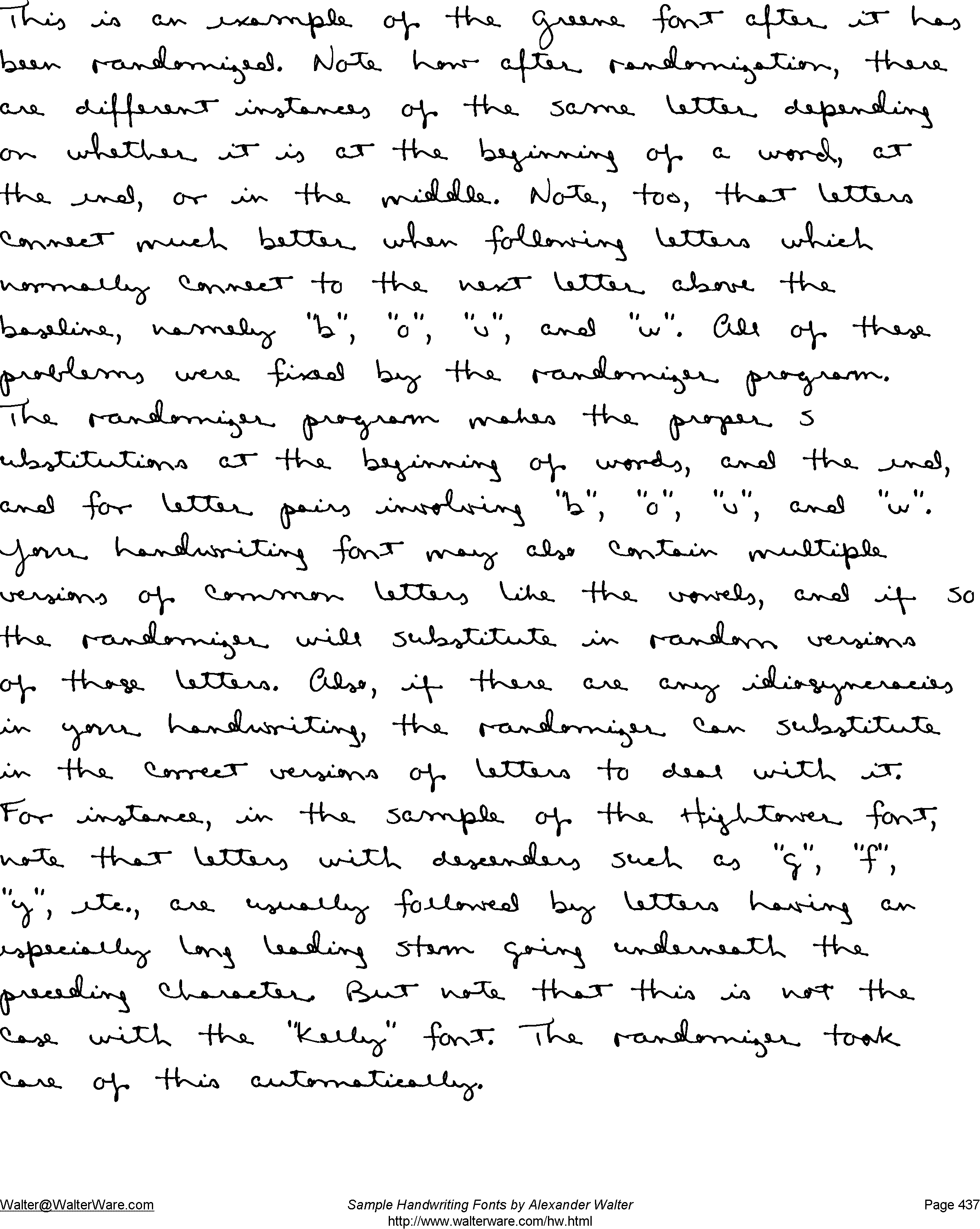 Handwriting Font Samples