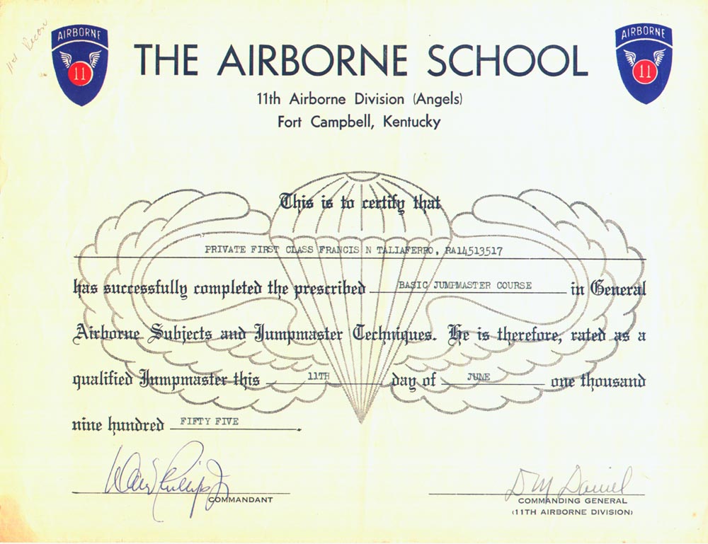 Norman's Paratrooper Certifificates