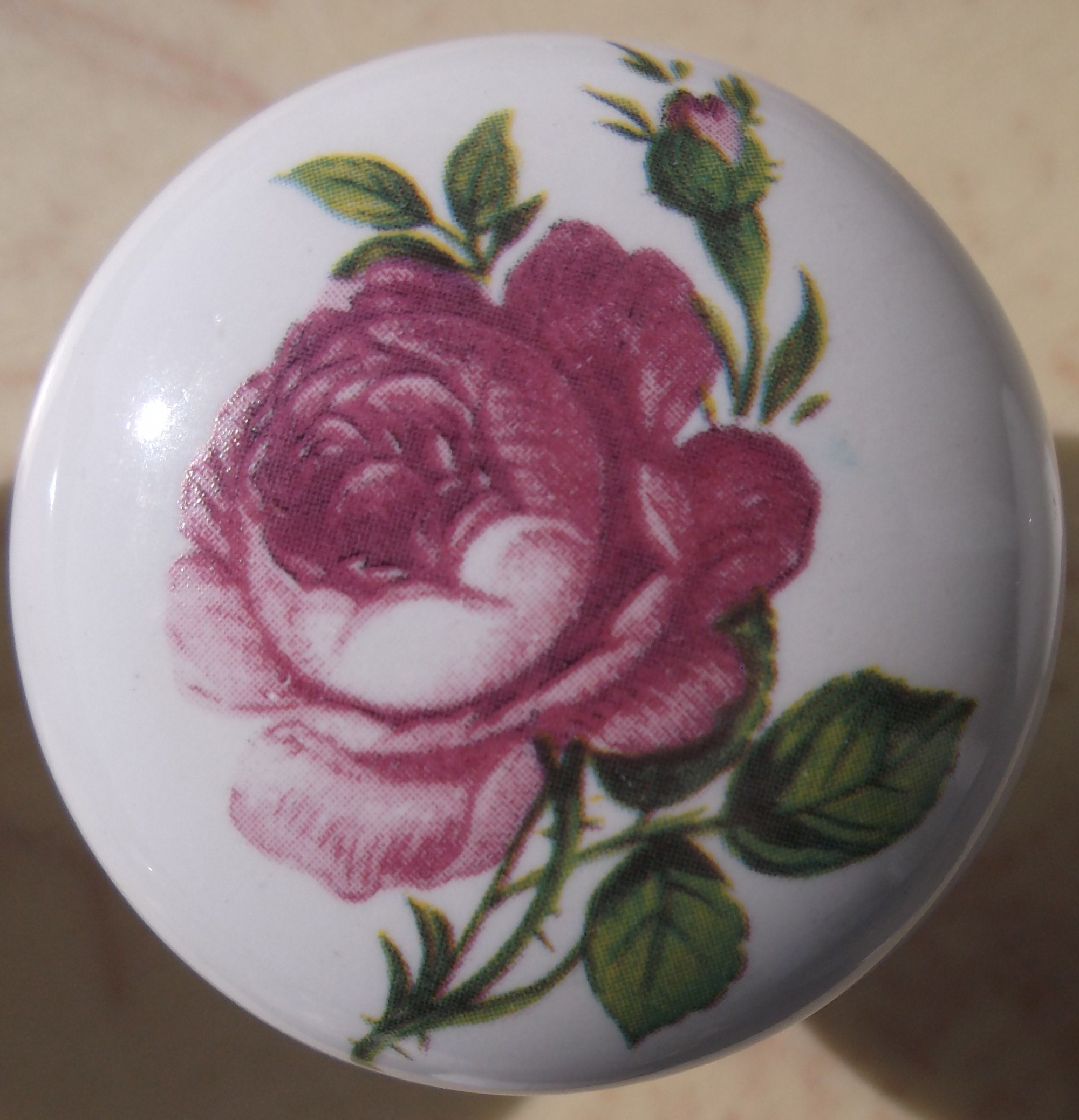 Cabinet knobs drawer pulls with flowers roses poppy poppies magnolia ...