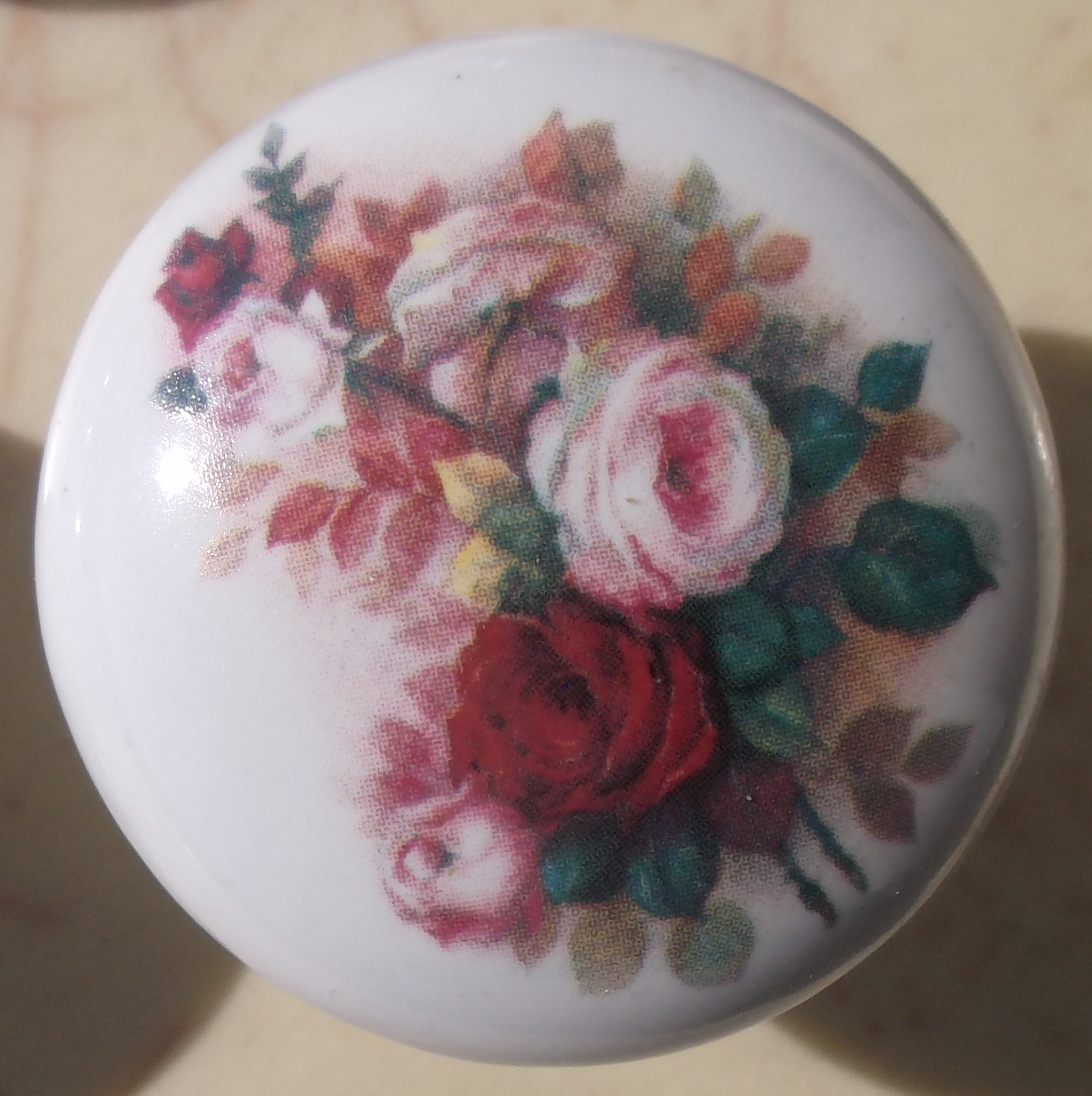 Cabinet Knobs Flowers ferns acorns roses