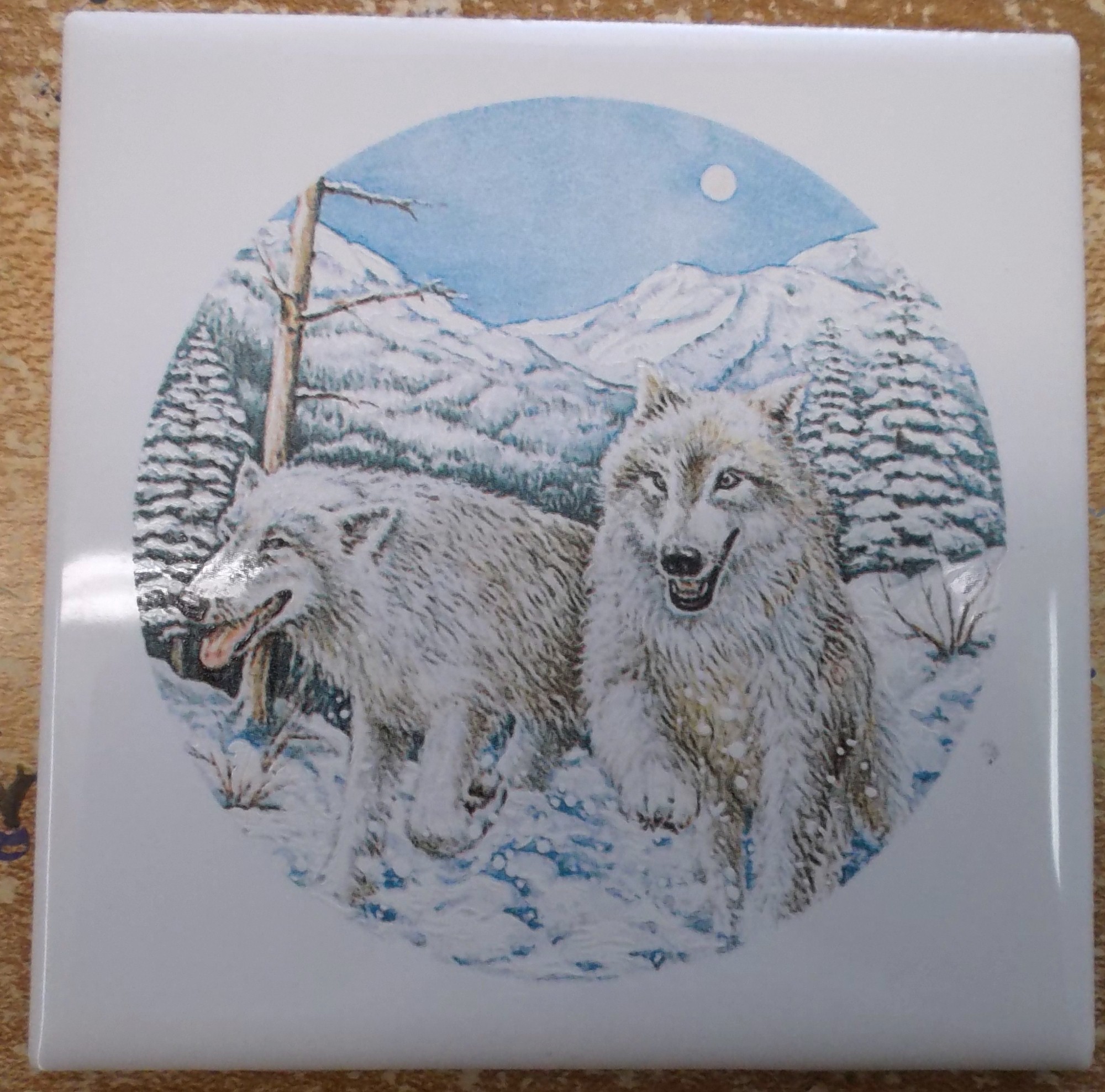 Ceramic Field Tiles wildlife whitetail deer moose fox tiger bear ...