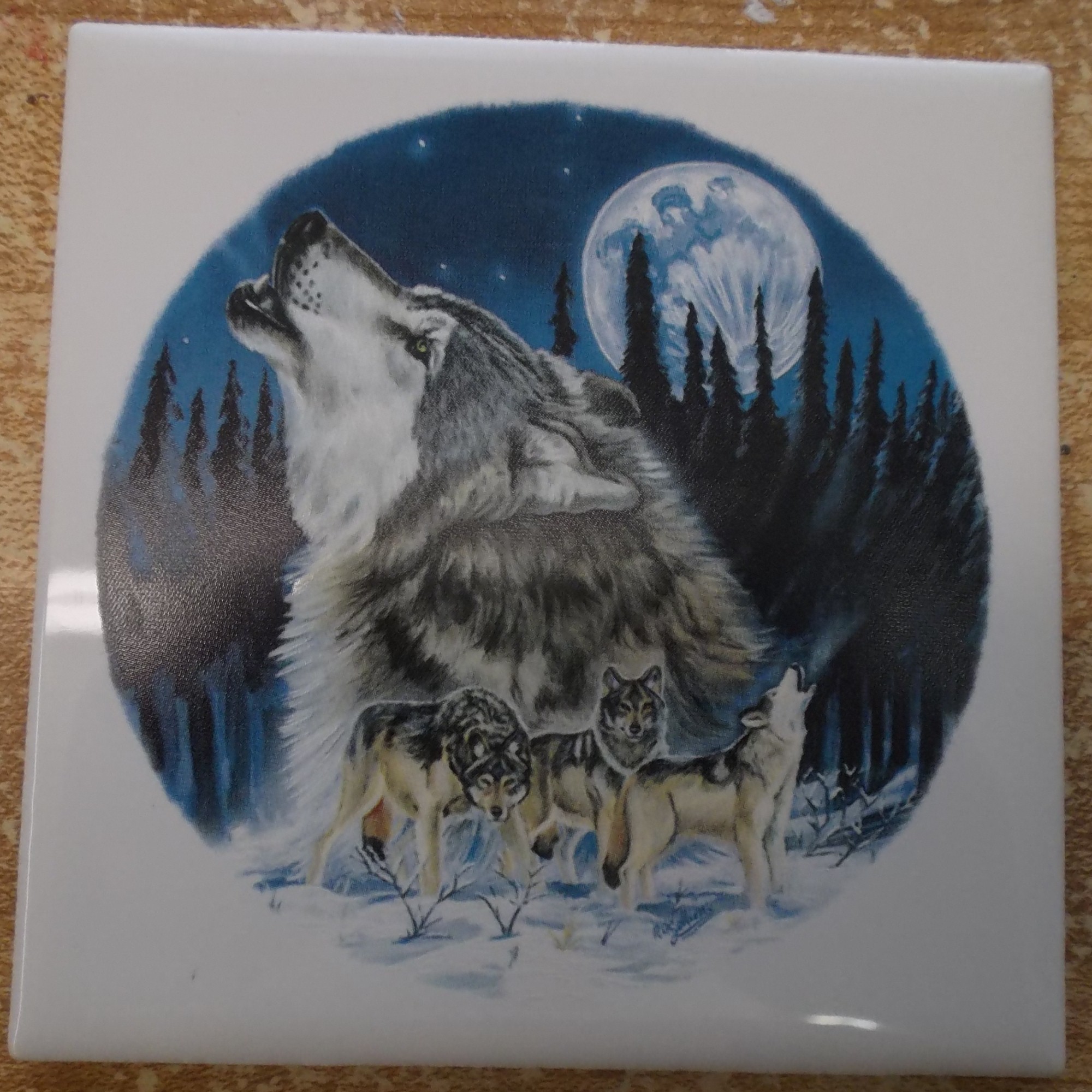 Ceramic Field Tiles wildlife whitetail deer moose fox tiger bear ...