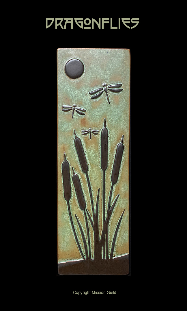 Dragonfly Tiles at Mission Guild Studio, Arts & Crafts Dragonfly Tiles, Handmade Dragonfly Tiles ...