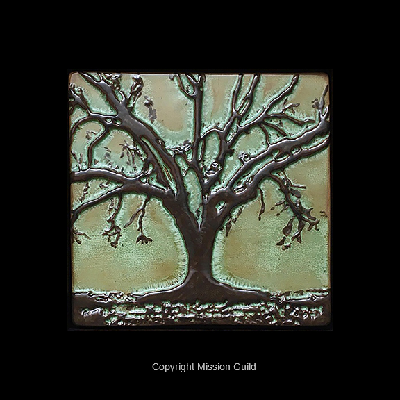 Tree Tiles at Mission Guild Studio, Landscape Tiles, Tree of Life Tiles ...