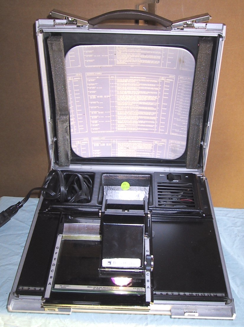 Bell & Howell AC/DC Portable Microfiche Viewer For Sale