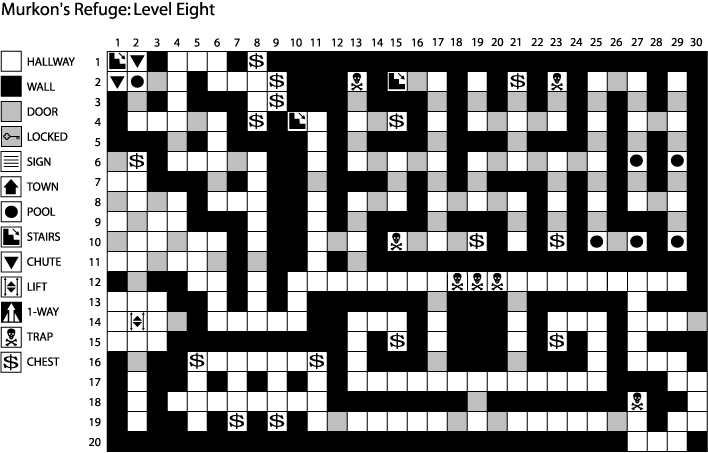 Murkon's Refuge Map for Level Eight