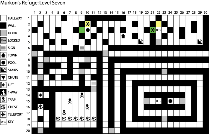 Murkon's Refuge Map for Level Seven