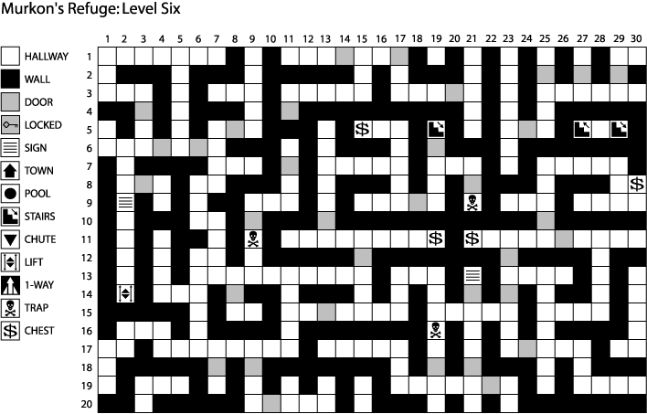 Murkon's Refuge Map for Level Six