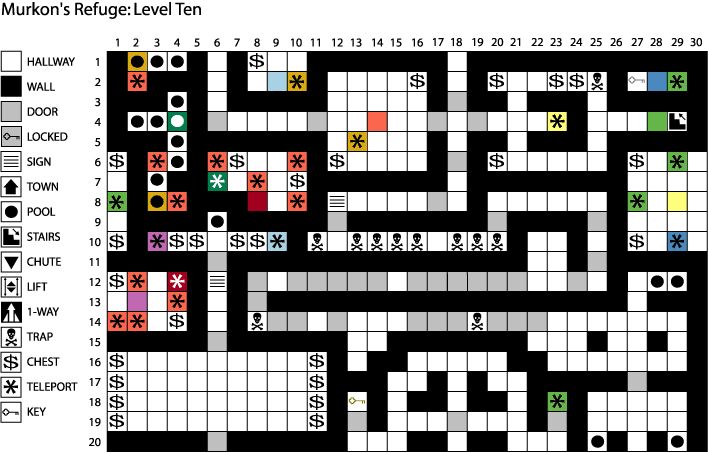 Murkon's Refuge Map for Level Ten