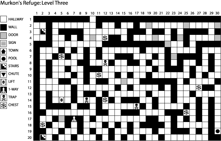 Murkon's Refuge Map for Level Three