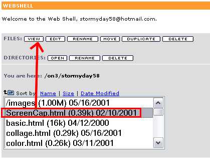 Angelfire Webshell Tutorial