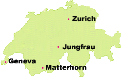Map of Switzerland