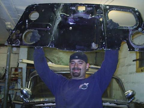 Scott Harr and his '73 Monte Carlo and '54 Chevy