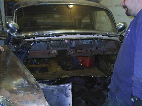 Scott Harr and his '73 Monte Carlo and '54 Chevy