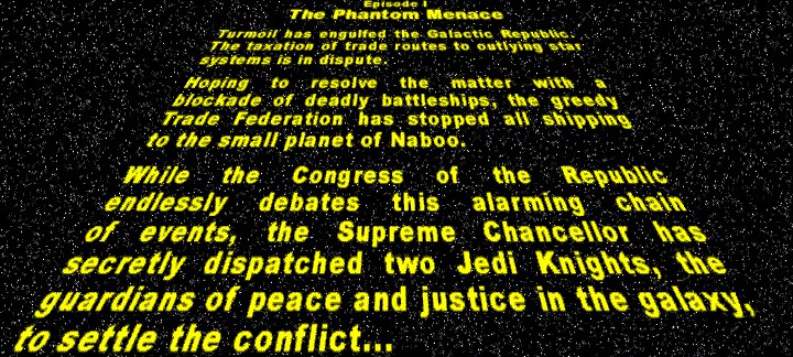 Opening Crawl