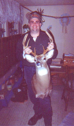 Lance Joseph of Wescosville, Pa, with his big whitetail buck.