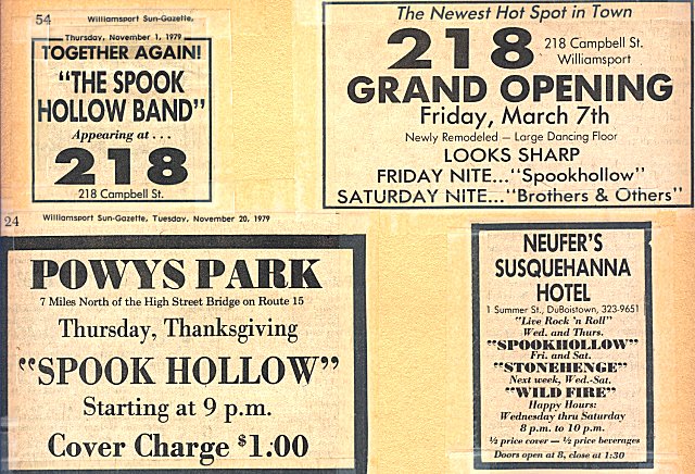 Spook Hollow Band (A/K/A Aftershock) (7/79 - 8/80)