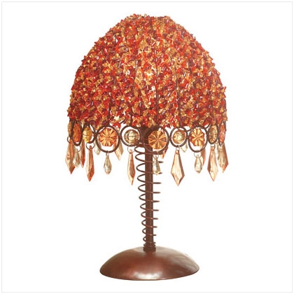 Autumn Splendor Beaded Table Lamp