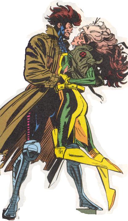 X Men Rogue And Gambit Kiss
