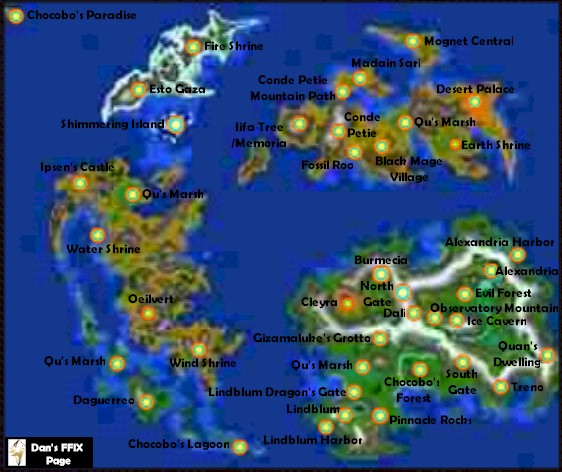 Final Fantasy Hideout - Final Fantasy IX World Map