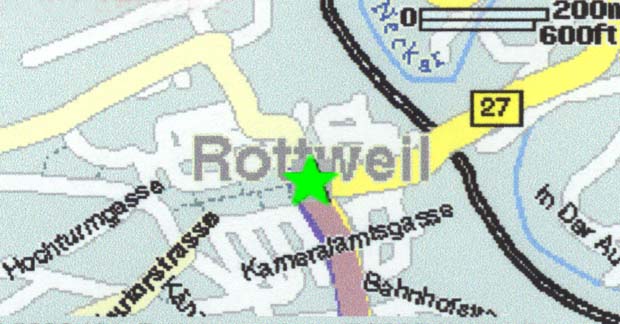 The Location of Rottweil Germany