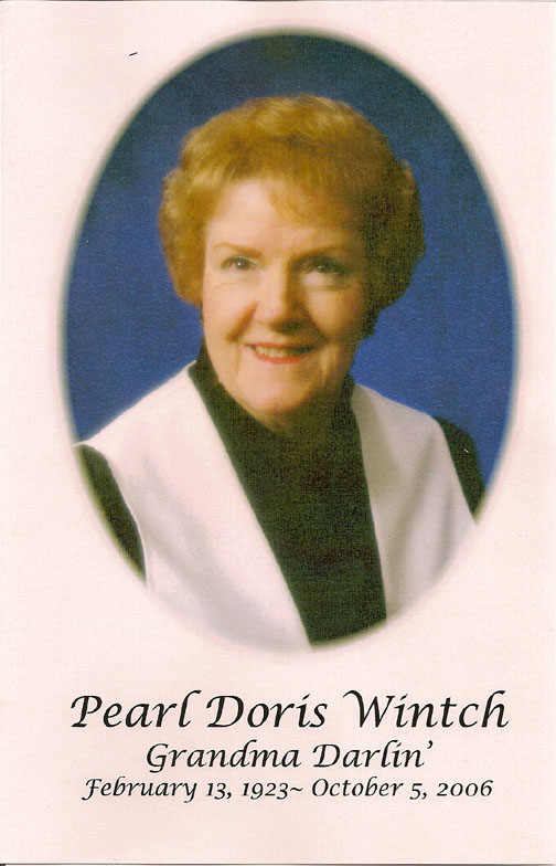 Pearl Doris Wintch - Tribute