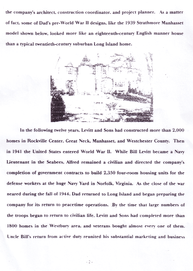 A Letter To Levitt's Granddaughter From John S. Levitt