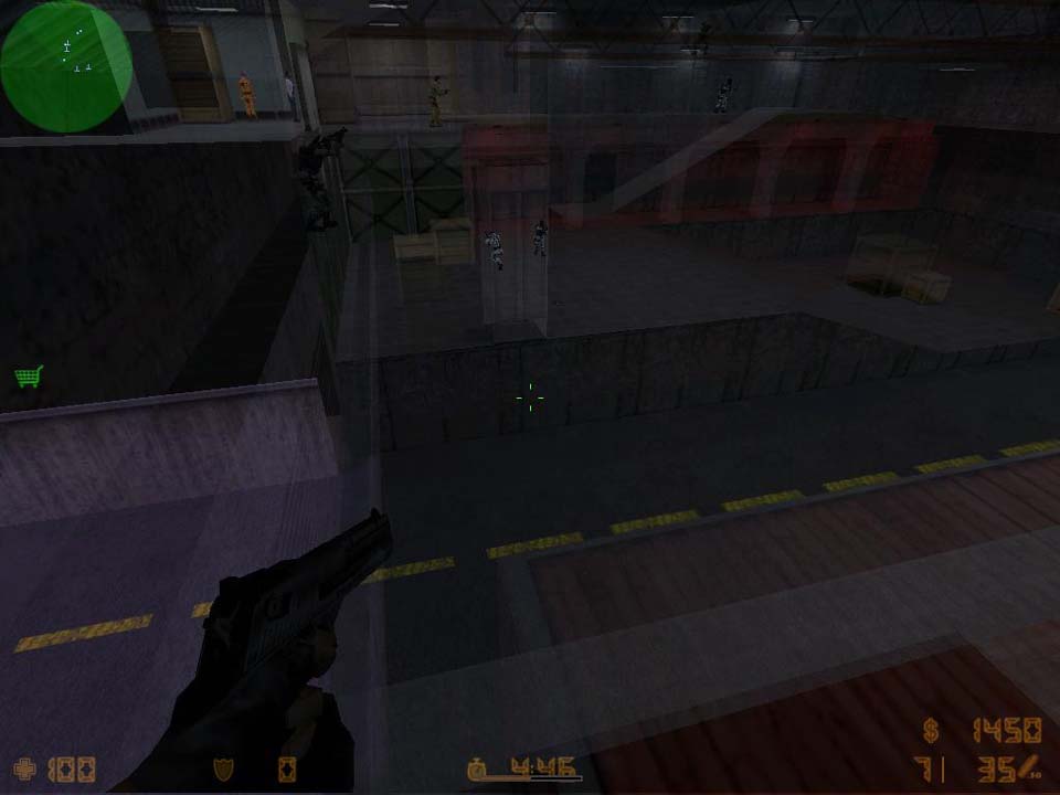 A picture from cs_assault using the Simple Wallhack 1.2