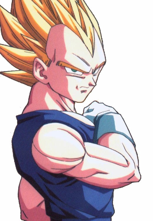 Click on the flaming pic below to go to the second page of Vegeta's ...