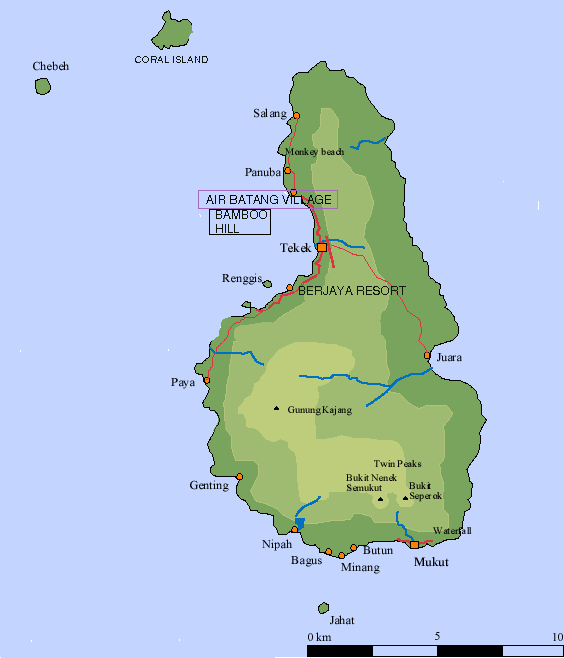 Map Of Pulau Tioman