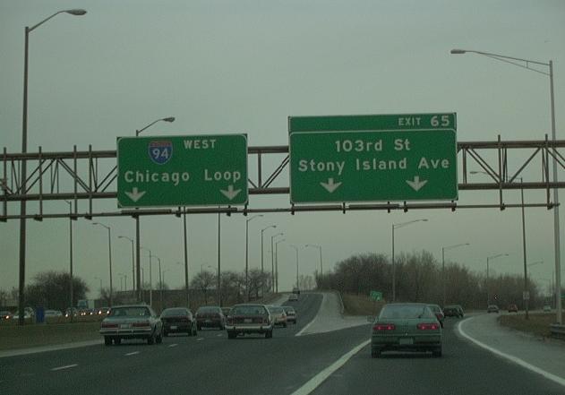 WB I-94 at the exit to NB I-694.