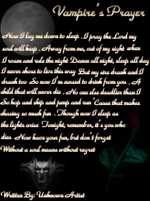 The Blood Line Vampire's Prayer
