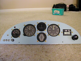 First gauge and switches mounted: