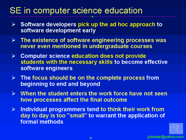 SE in computer science education