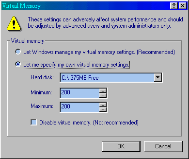 Tweaking Virtual Memory - For Win95, Win98, and WinME