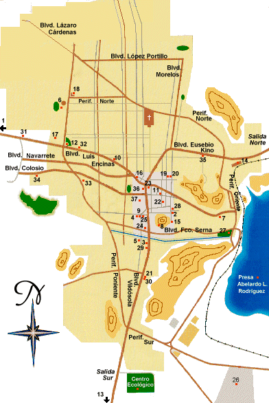 MAPA INTERACTIVO DE HERMOSILLO